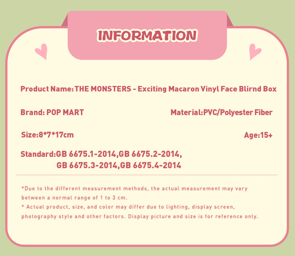 POP MART THE MONSTERS - Exciting Macarons Vinyl Face Blind Box | Shopee ...