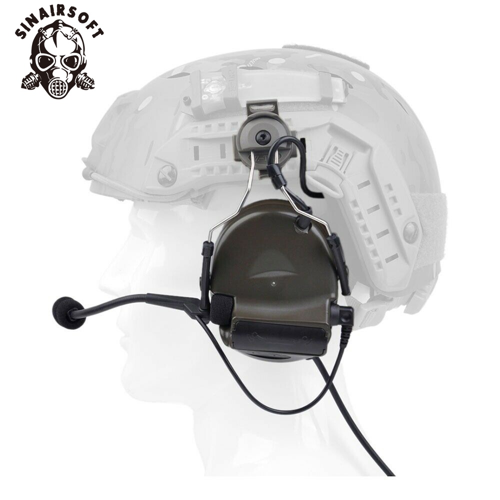Sinairsoft Tactical COMTAC II Helmet Mount Headphone Silicone Earmuffs ...