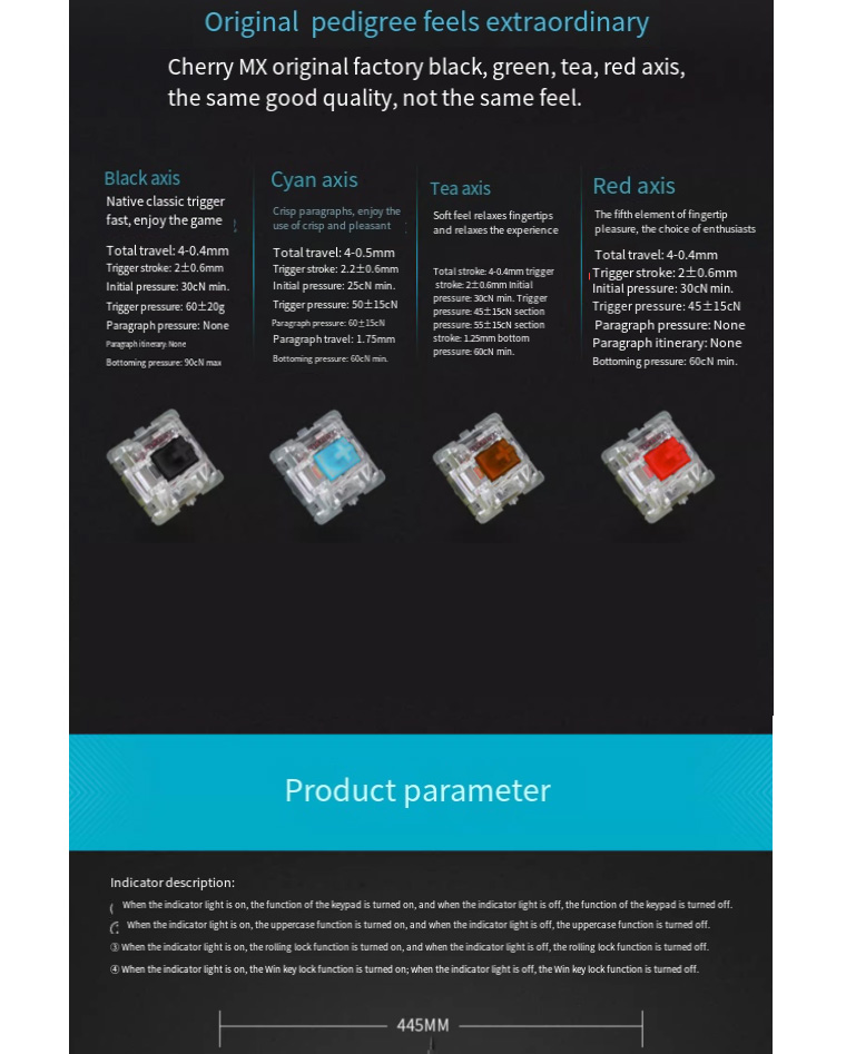 Rapoo V808 คีย์บอร์ดเกมมิ่ง มีสาย RGB ลายเชอร์รี่ | Shopee Thailand