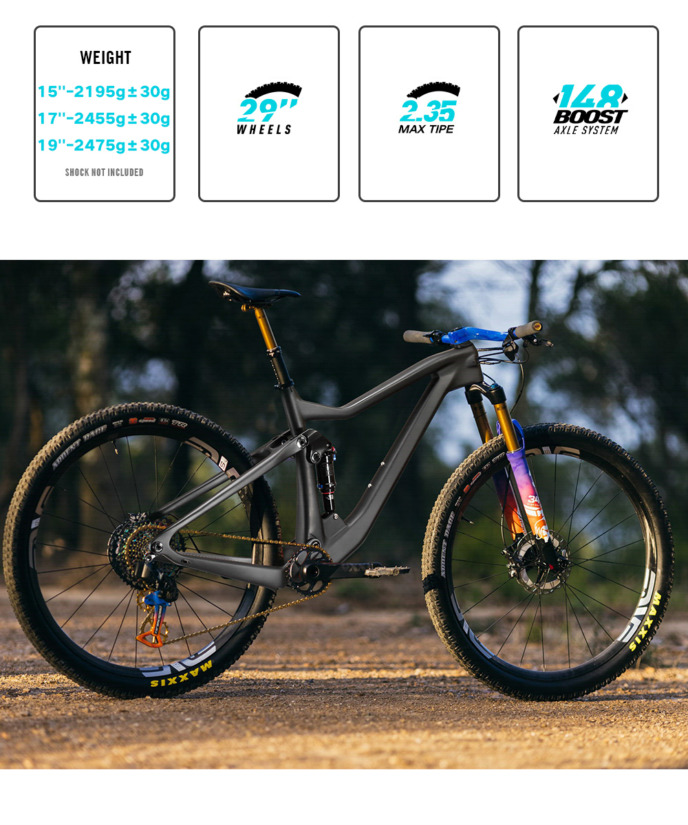 2024 Lexon Full Carbon Mountain จักรยานกรอบ XC กรอบ Suspension 29er ...