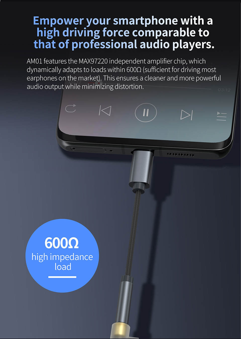 Kz AM01 อะแดปเตอร์ขยายเสียง Type-C เป็น 3.5 มม. 32bit 384kHz Hi-Fi DAC ...