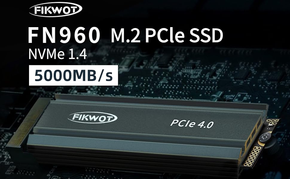 Fikwot FN960 NVMe PCIe Gen4x4 M.2 2280 SSD Read 5000MB/s Write 4500MB/s สำหรับ Laptop และ PC ...