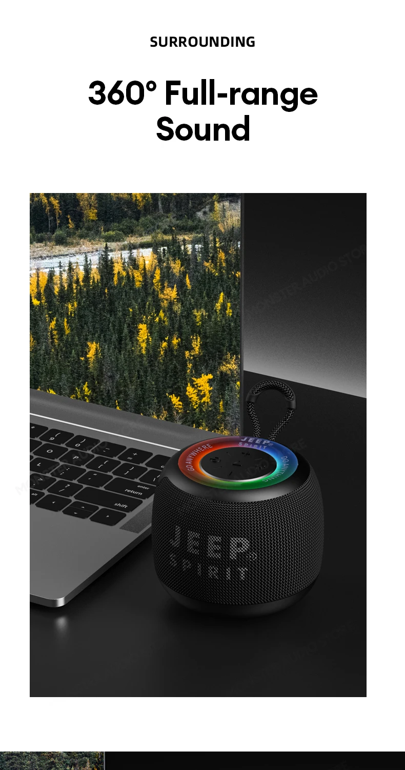 Jeep JPS-SC001 ลำโพงบลูทูธ แบบพกพา เสียงดี เชื่อมต่อ Bluetooth 5.1 รองรับ TF รับสายพูดคุยผ่าน ...