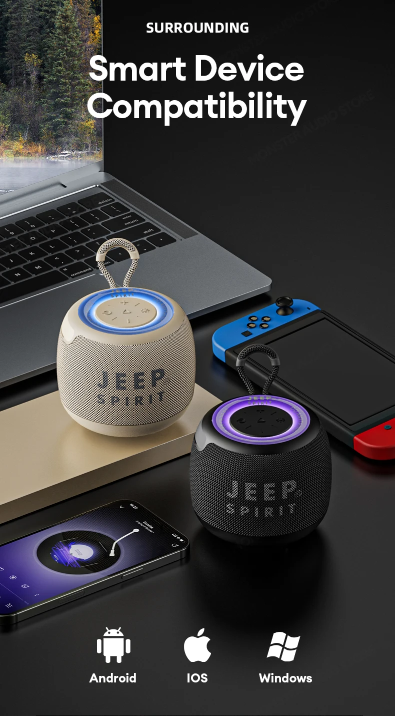 Jeep JPS-SC001 ลำโพงบลูทูธ แบบพกพา เสียงดี เชื่อมต่อ Bluetooth 5.1 รองรับ TF รับสายพูดคุยผ่าน ...