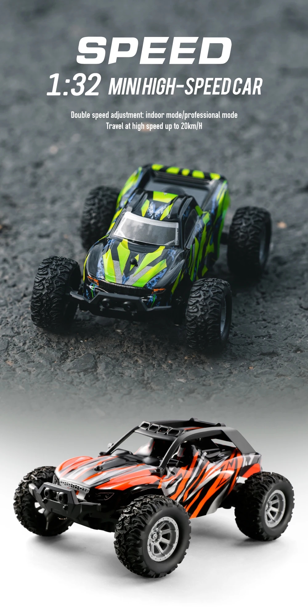 1/32 RC MINI Racing รถ 20 กม./ชม. Full-scale คันเร่งรีโมทคอนโทรลของเล่น ...