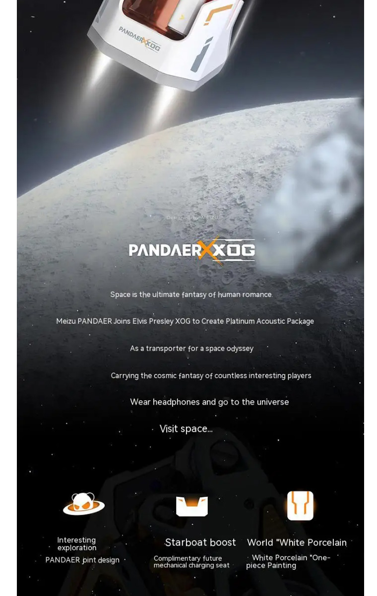 Meizu PANDAER x XOG Co-Branded ชุดหูฟังบลูทูธไร้สาย 5.2 ตัดเสียงรบกวน ...