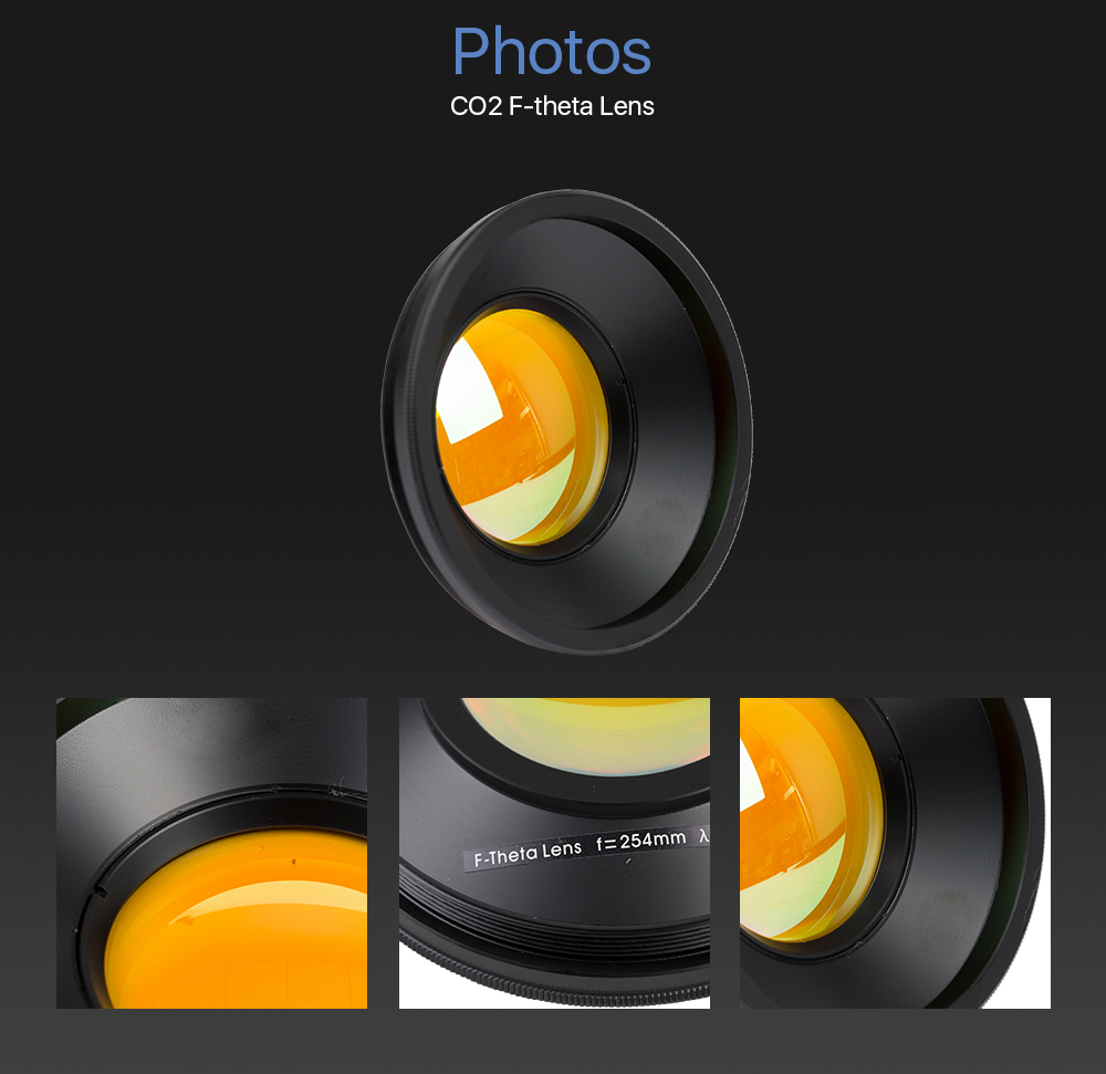 CO2 F-theta Scan Lens Field Lens 10.6um 10600nm 50x50 - 600x600 FL75-541mm for YAG Optical CO2 ...