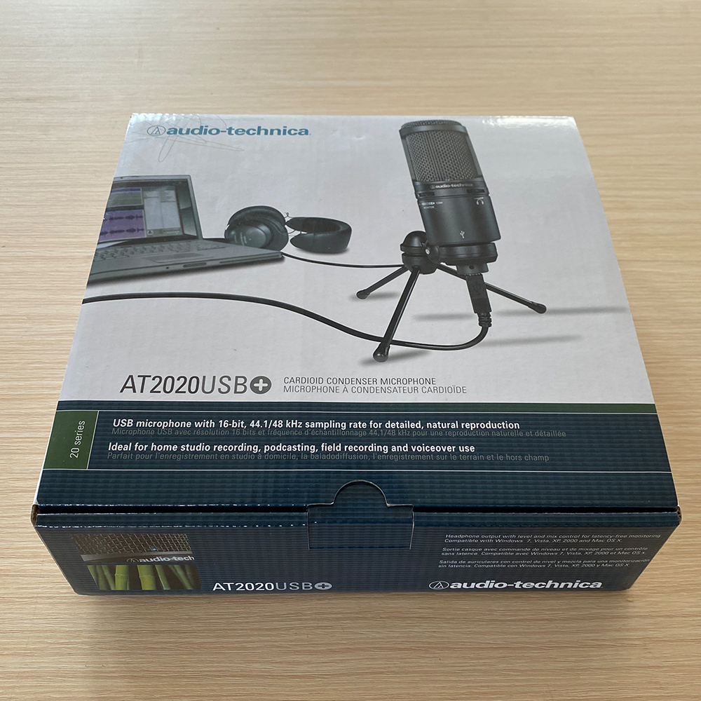 Audio Technica AT2020 ไมโครโฟนคอนเดนเซอร์ USB+ ไมโครโฟน USB PC AT2020 ...