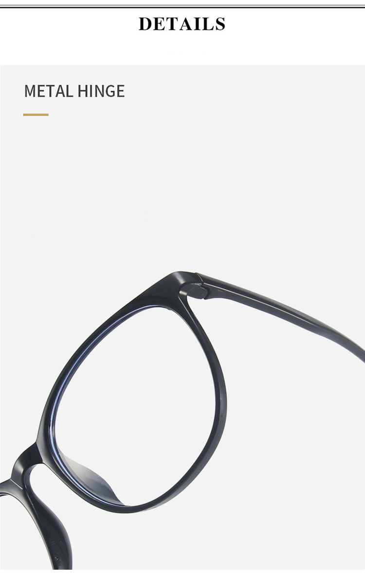 กรอบแว่นตา ทรงกลม ขนาดใหญ่ ป้องกันแสงสีฟ้า แบบเรียบง่าย สไตล์เรโทร | Shopee Thailand