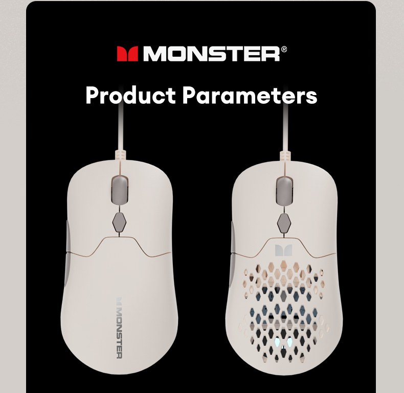 Monster KM4 เมาส์บลูทูธ แบบใช้สาย RGB กันลื่น 2.4G | Shopee Thailand