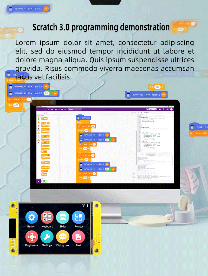 Esp32 Arduino LVGL WIFI& บอร์ดทดลองบลูทูธ 2.8 นิ้ว 240*320 หน้าจอแสดงผล ...