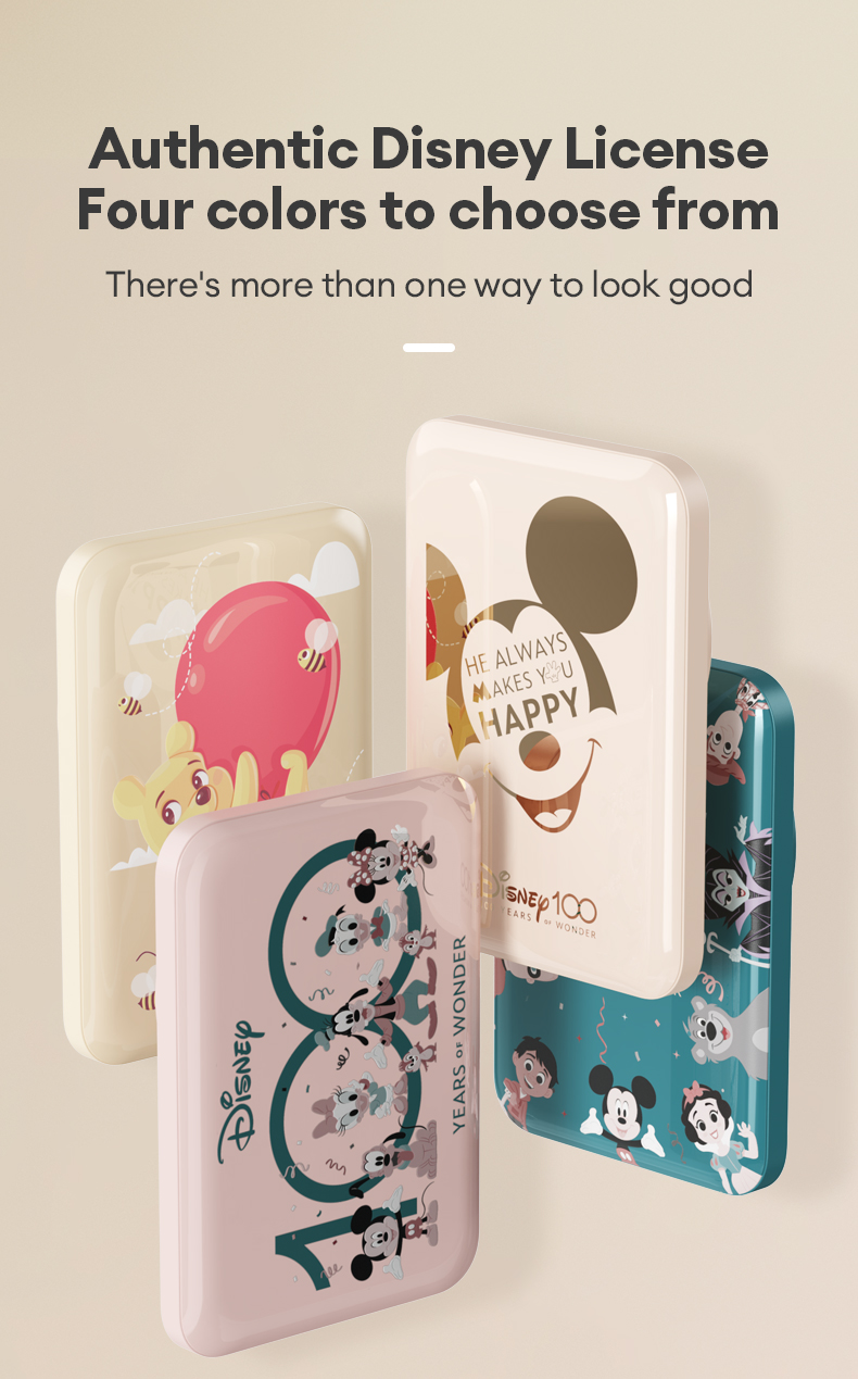 Disney QS-C02 พาวเวอร์แบงค์แม่เหล็กไร้สาย 5000mAh พกพาสะดวก | Shopee ...