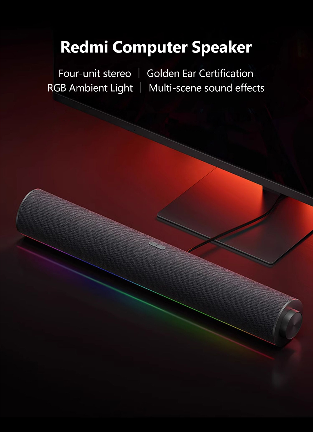 Redmi ลําโพงคอมพิวเตอร์ รองรับ USB-A / USB-C / AUX IN / บลูทูธ 5.0 ...