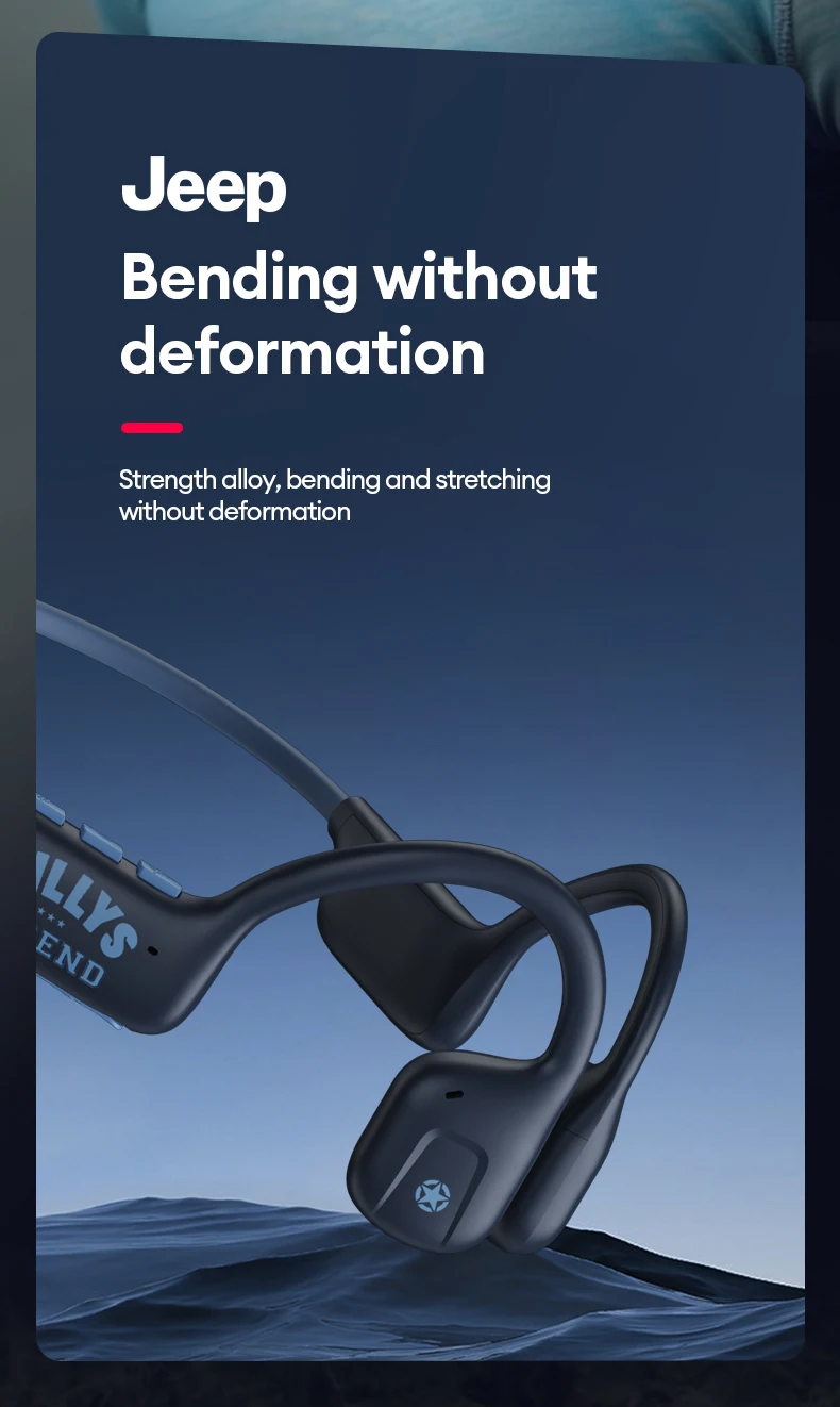 Jeep JPS-EC001 หูฟังบลูทูธ 5.3 IPX5กันน้ํา แบตเตอรี่ยาวนาน หูฟังไร้สาย พร้อมไมโครโฟน ระบบ Bone ...