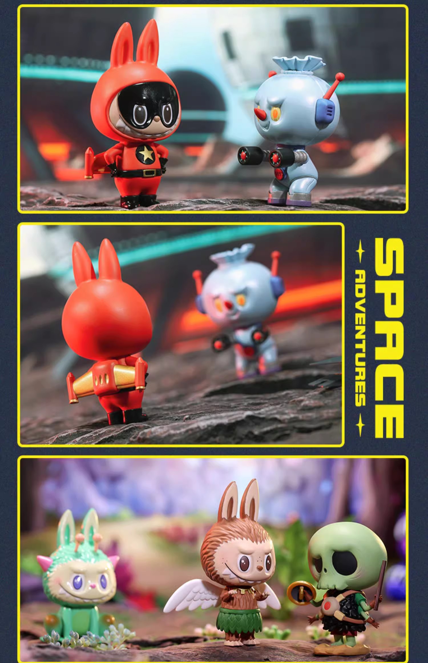 Popmart กล่องสุ่ม ฟิกเกอร์ LABUBU Fairy Universe Adventure น่ารัก ...