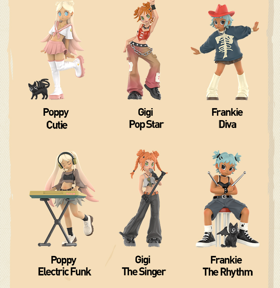 Pop MART Peach Riot Rise Up Series ฟิกเกอร์กล่องสุ่ม ของเล่นสําหรับเด็ก ...