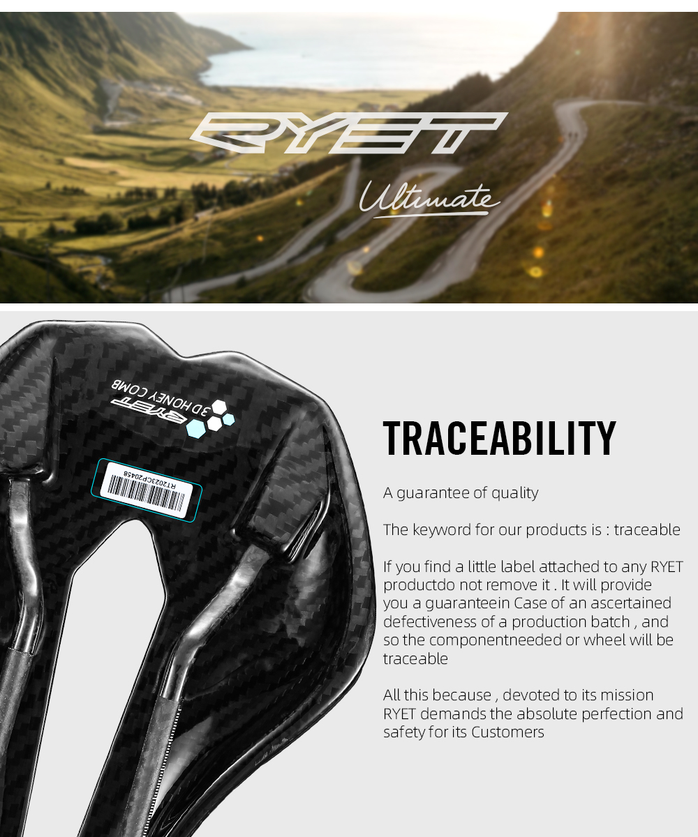 Ryet อานนั่งจักรยาน คาร์บอน พิมพ์ลาย 3D น้ําหนักเบา 7x9 มม. 156 กรัม ...