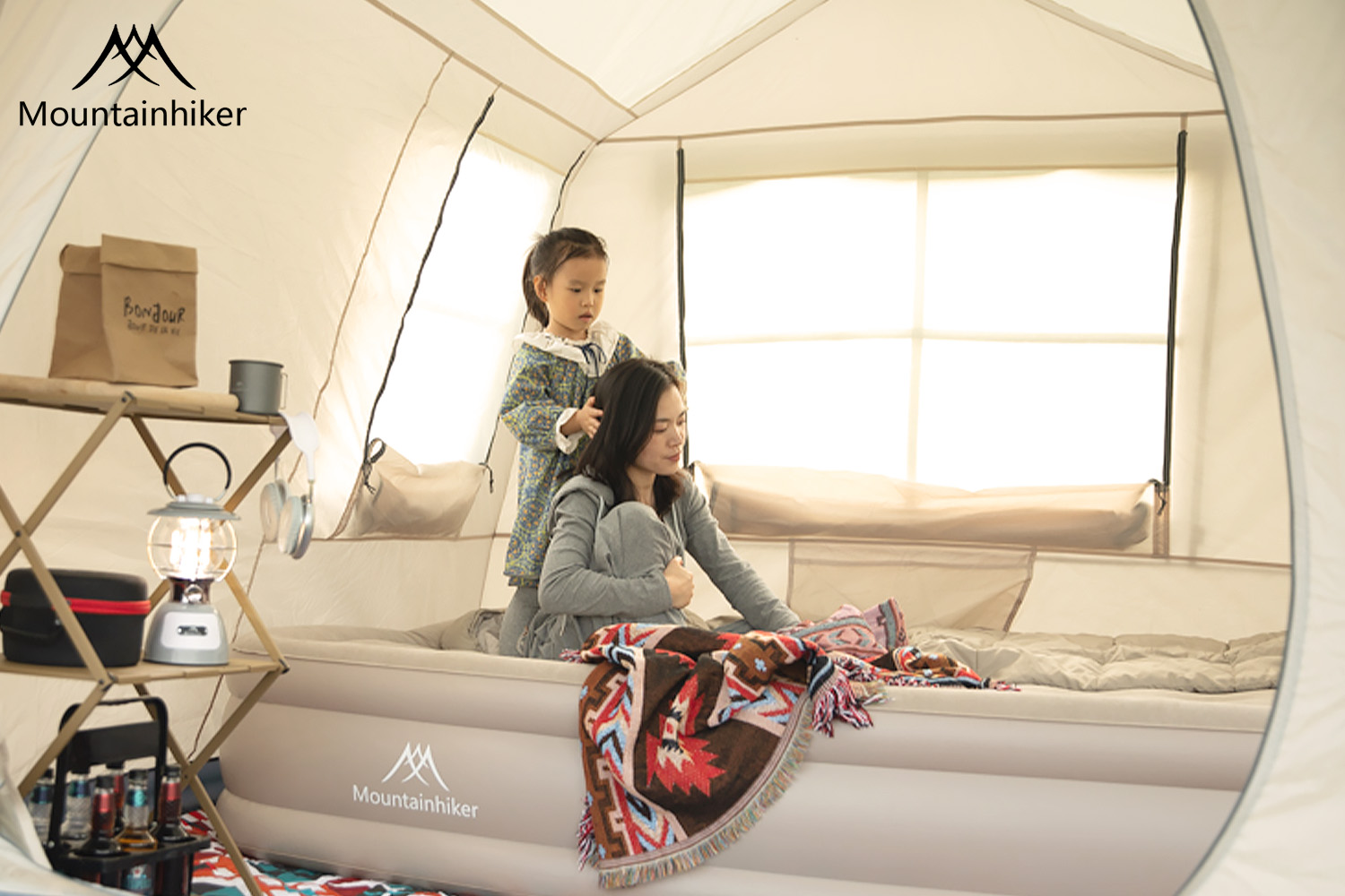 พร้อมส่ง Mountainhiker เตียงเป่าลม ที่นอนเป่าลม Airbed พร้อมปั้มลมอัตโนมัติในตัวแบบไร้สาย ...