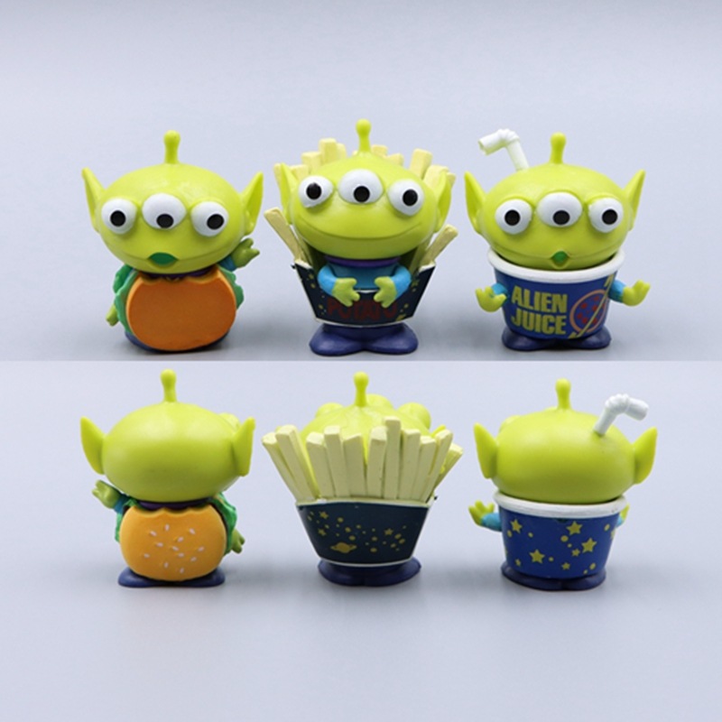 โมเดลฟิกเกอร์ PVC รูปการ์ตูนดิสนีย์ Toy Story Aliens Hamburger Fries ...