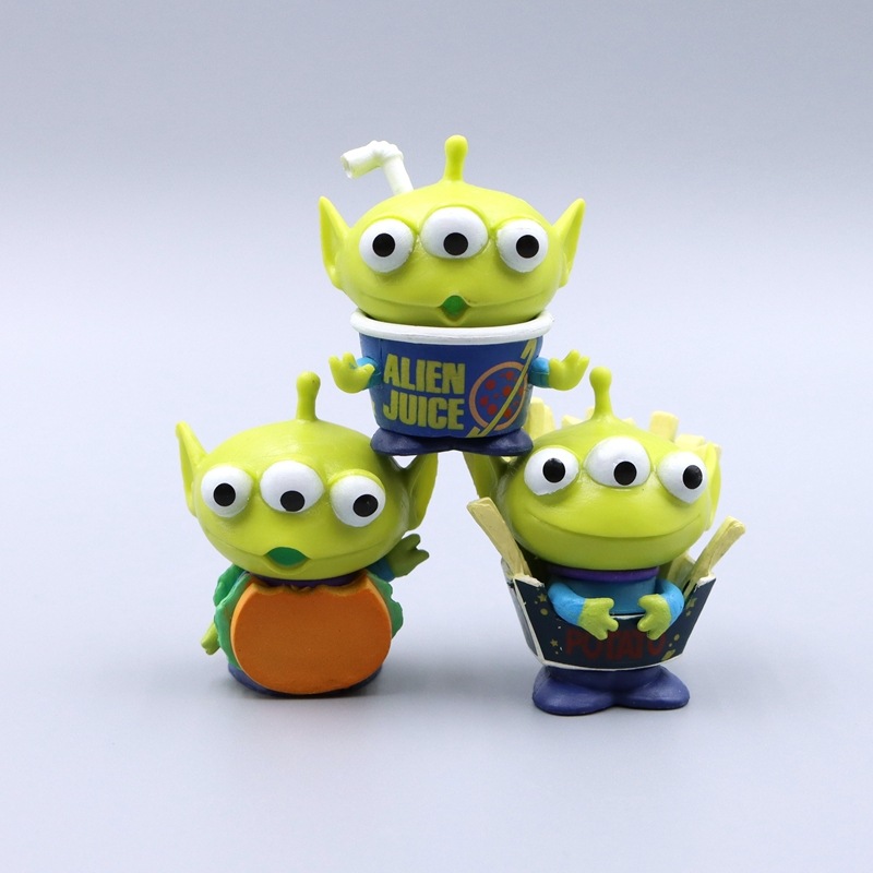 โมเดลฟิกเกอร์ PVC รูปการ์ตูนดิสนีย์ Toy Story Aliens Hamburger Fries ...