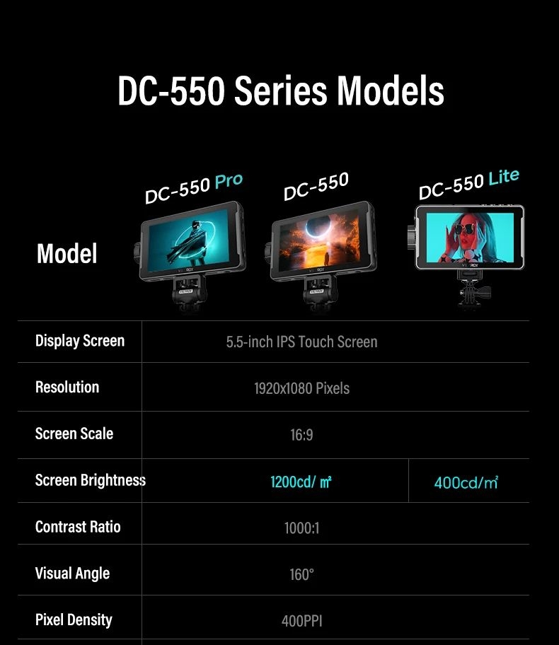 Viltrox DC-550 5.5 นิ้ว 4K Profissional กล้องแบบพกพาสตูดิโอจอภาพ HDMI ...