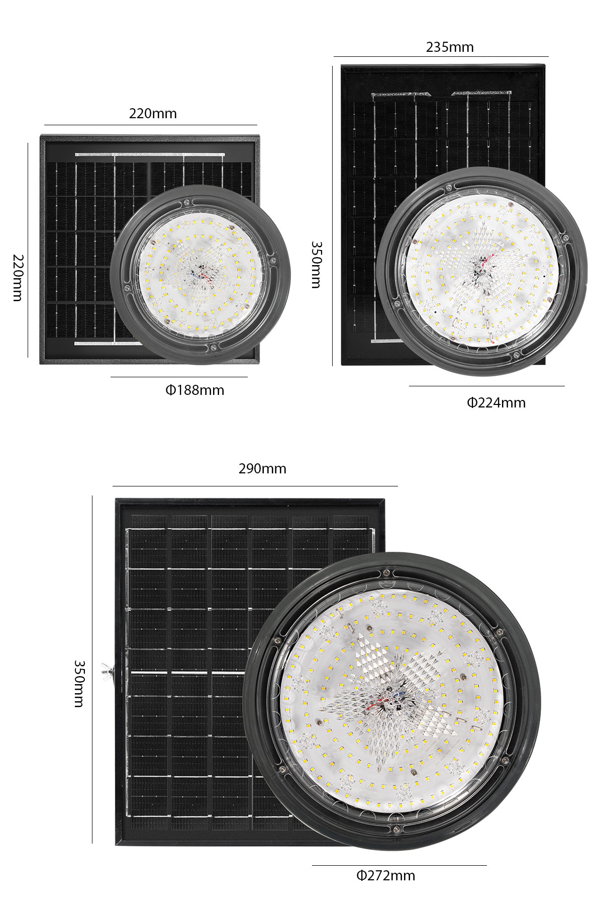 MODI โคมไฟโซล่าเซลล์ Highbay รุ่น100W/200W/300W/400W แสงขาว/คูลไวท์ ...