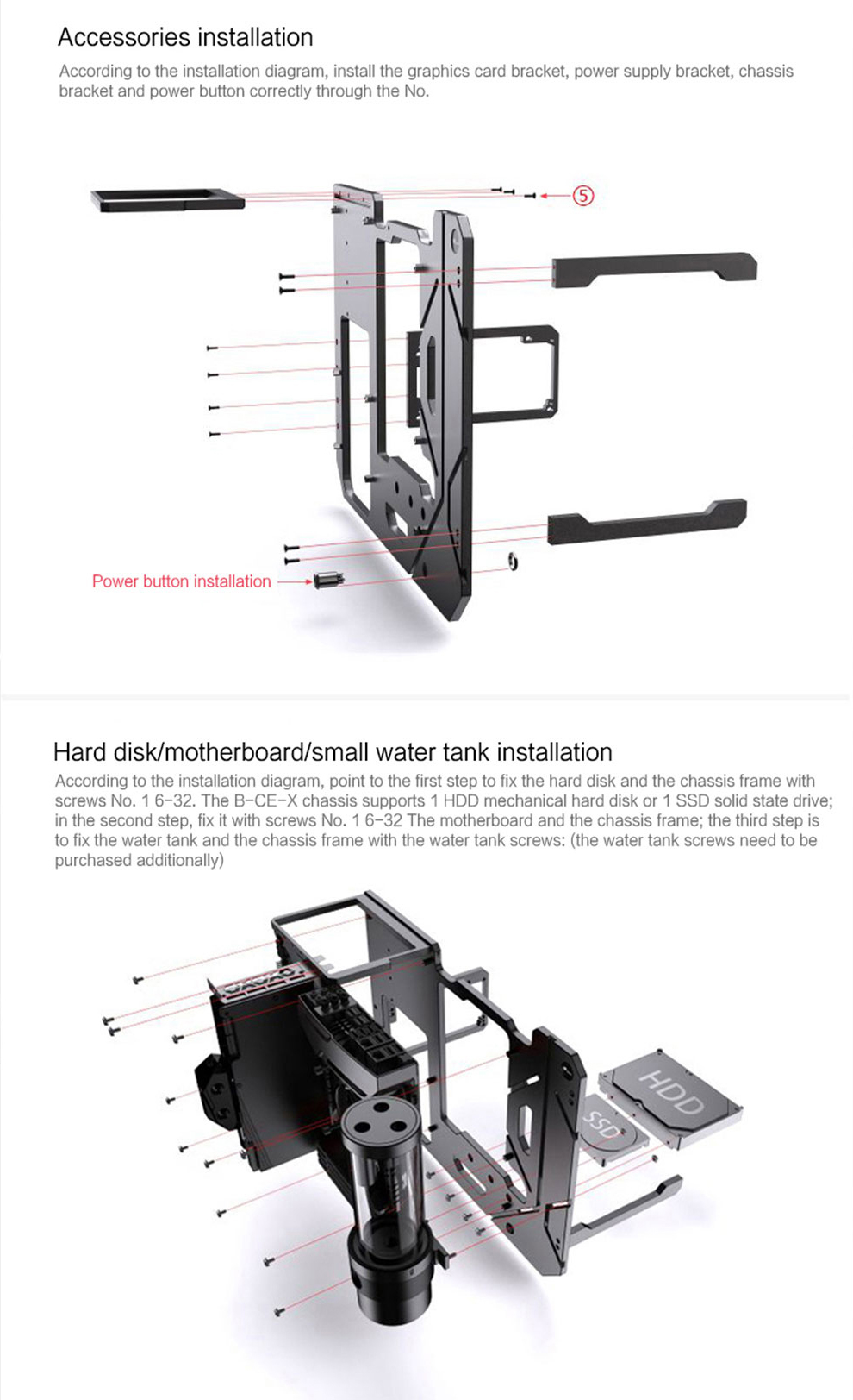 Bykski B-CE-X กรอบเปิด แนวตั้ง แนวนอน สําหรับคอมพิวเตอร์ DIY | Shopee Thailand