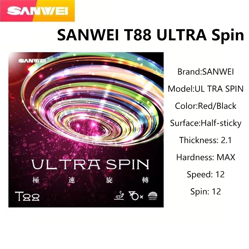 Sanwei T88 ULTRA Spin/T88-III ฟองน้ําปิงปอง แบบครึ่งสปีด ITTF สําหรับฝึกตีปิงปอง | Shopee Thailand