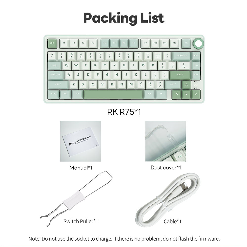 Rk ROYAL KLUDGE RKR75 SkyCyan ปะเก็นคีย์บอร์ด แบบใช้สาย | Shopee Thailand