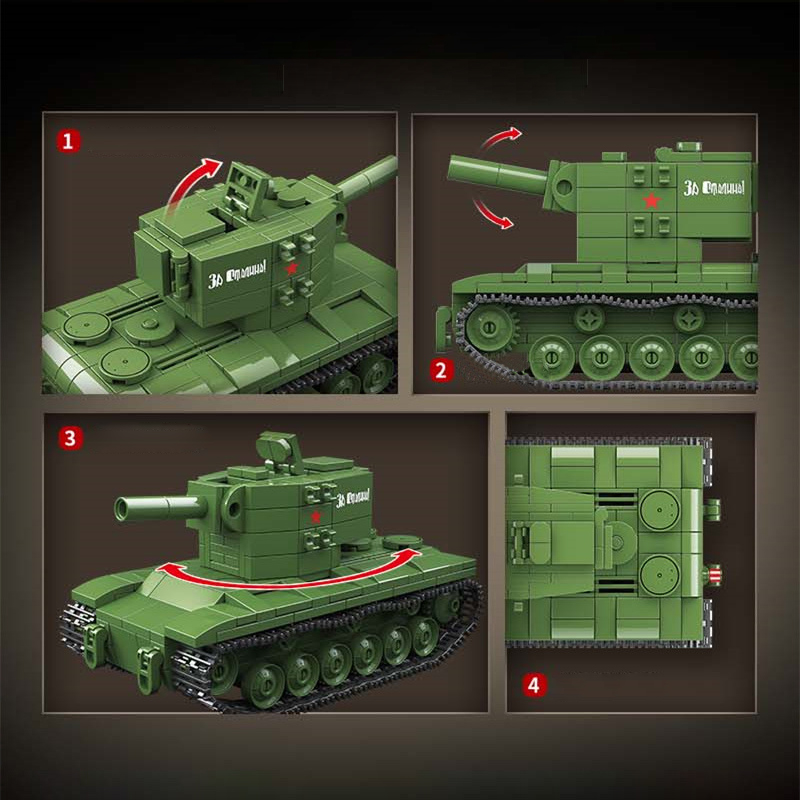 บล็อคตัวต่อโมเดลรถถัง WWII KV-2 472 ชิ้น | Shopee Thailand