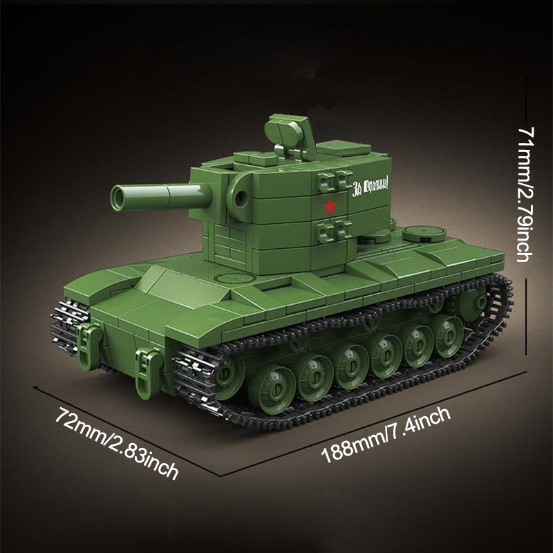 บล็อคตัวต่อโมเดลรถถัง WWII KV-2 472 ชิ้น | Shopee Thailand