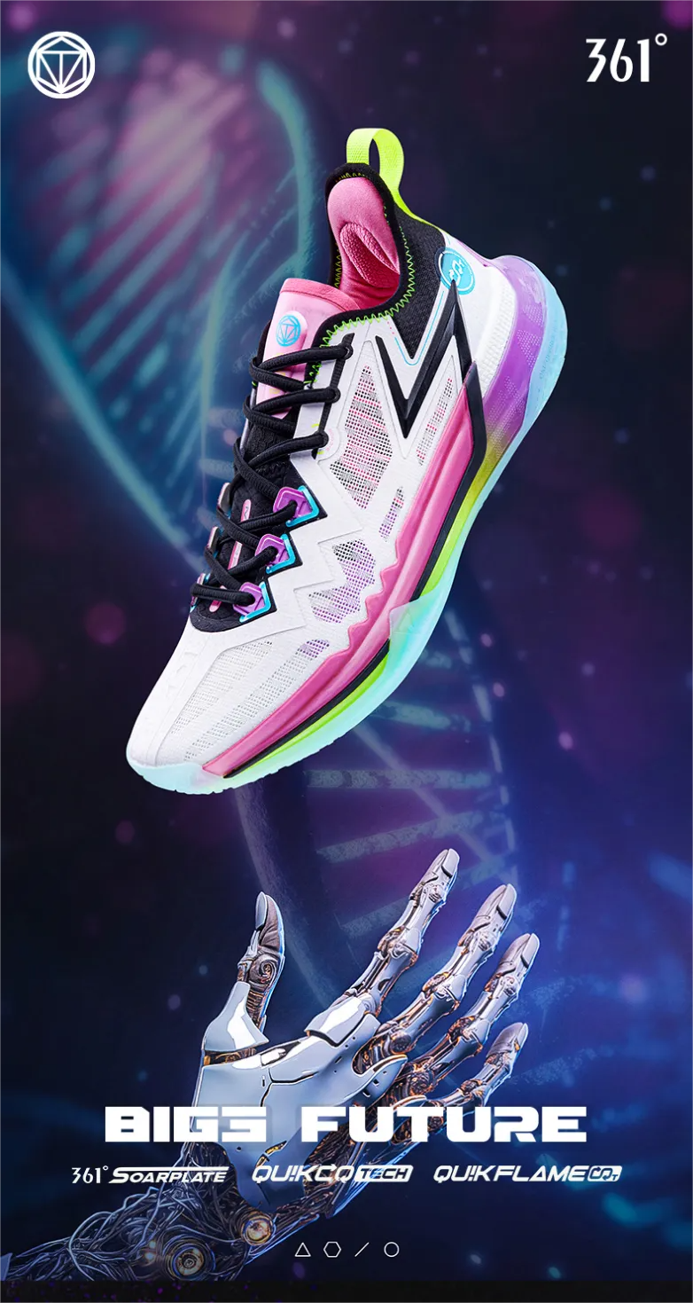 361 Degrees Big3 Future รองเท้าบาสเก็ตบอลชาย ทนทาน ระบายอากาศได้ดี ...