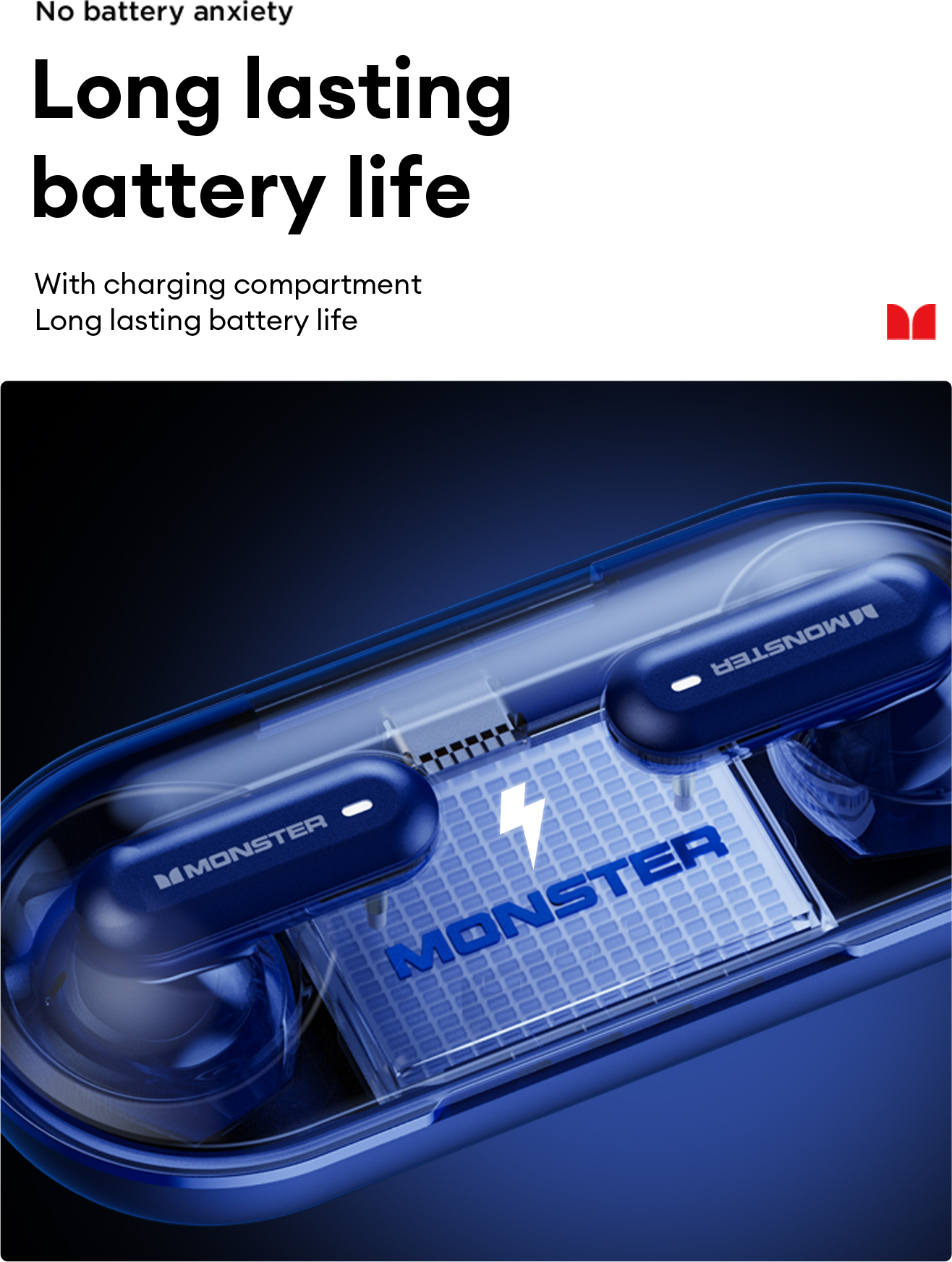 Monster XKT25 หูฟังบลูทูธ 5.4 ความจุสูง ความล่าช้าต่ํา | Shopee Thailand