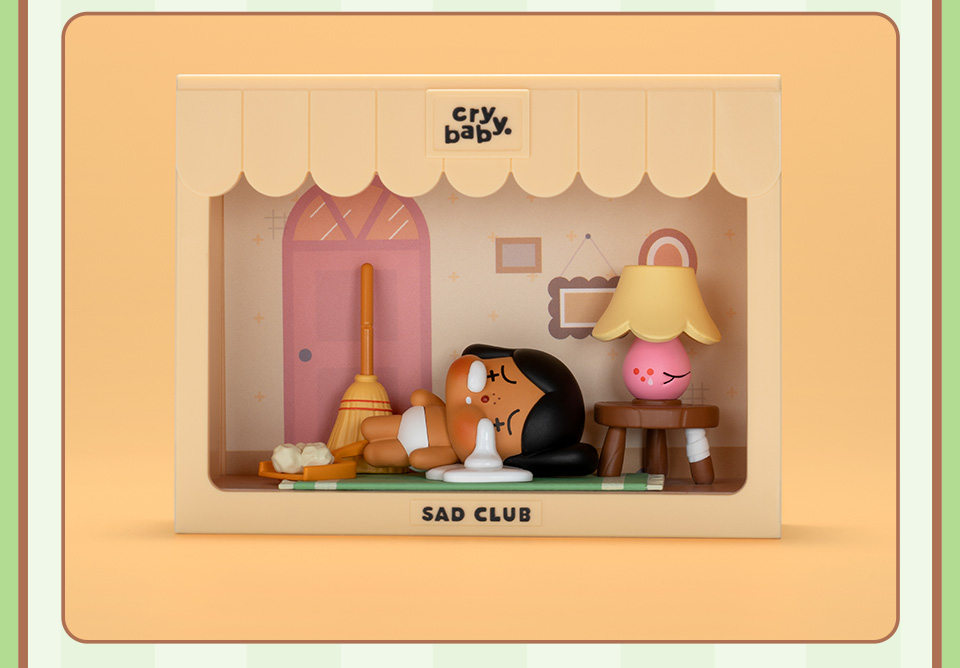 POP MART CRYBABY Sad Club Series Scene Sets Blind Box Action Toys ...