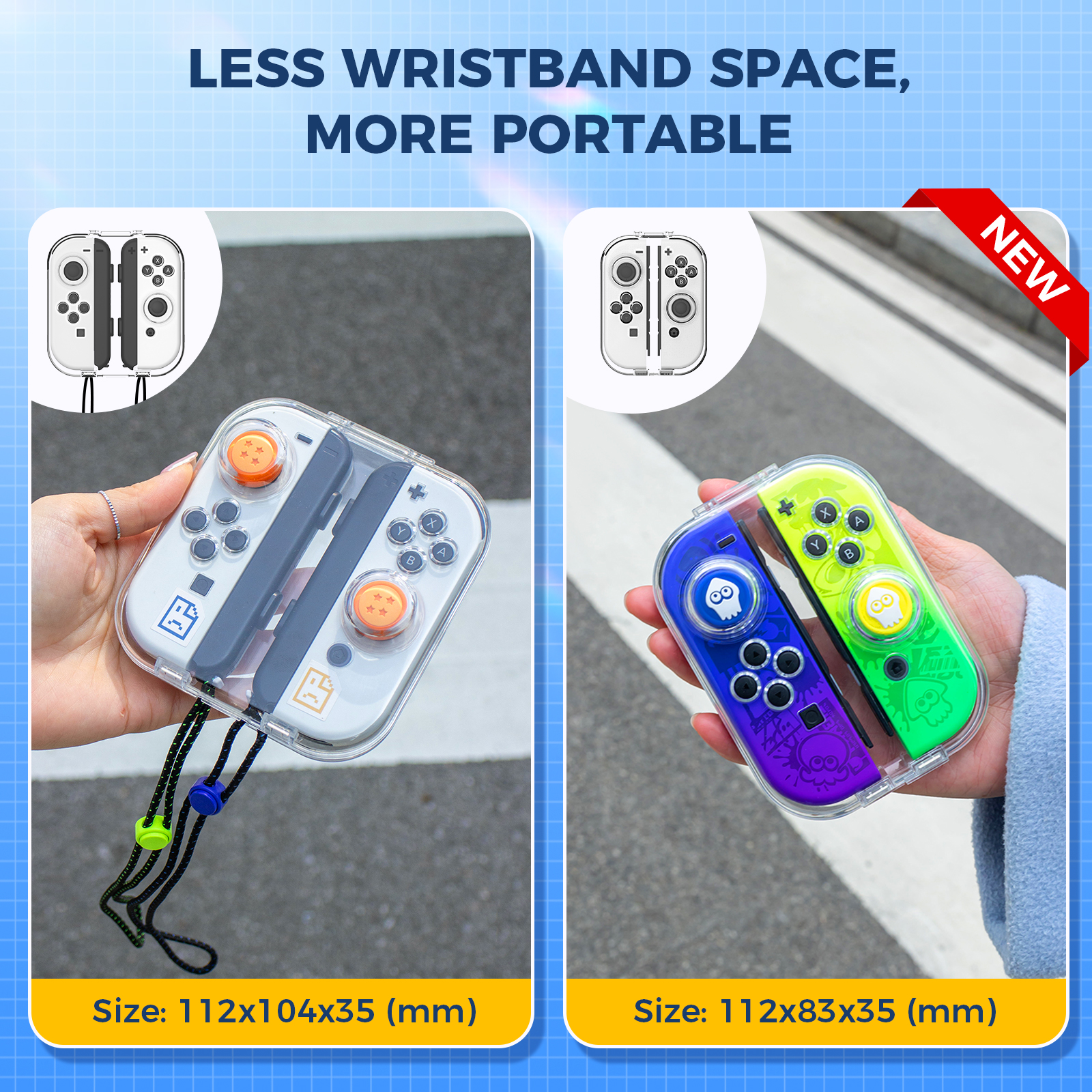 Iine กล่องเคส PC ใส ขนาดเล็ก สําหรับ Nintendo switch joycon | Shopee Thailand