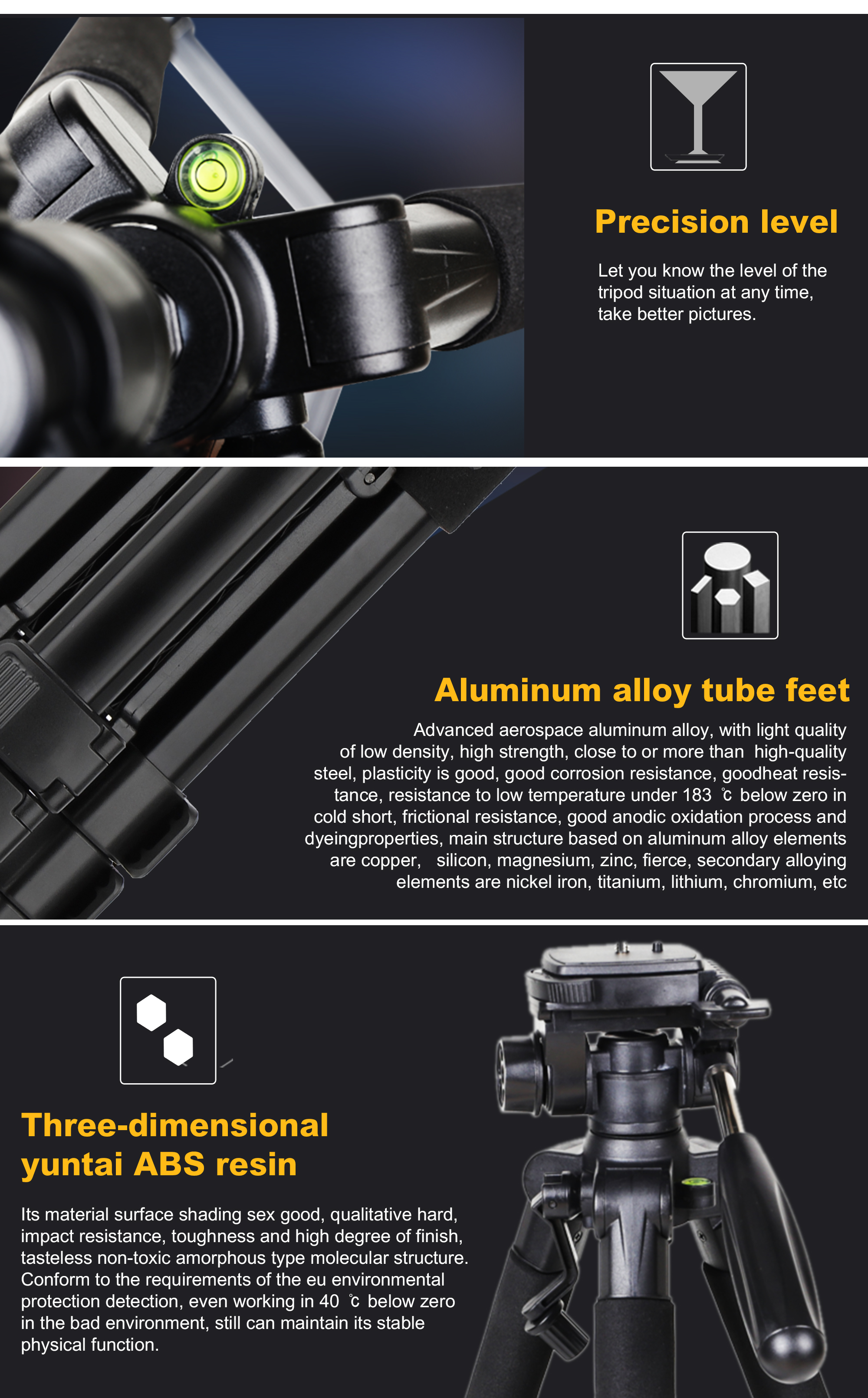 Zomei Q188 Camera tripod ขาตั้งกล้องอลูมิเนียมอัลลอยด์พร้อม PTZ 3 ทิศ ...