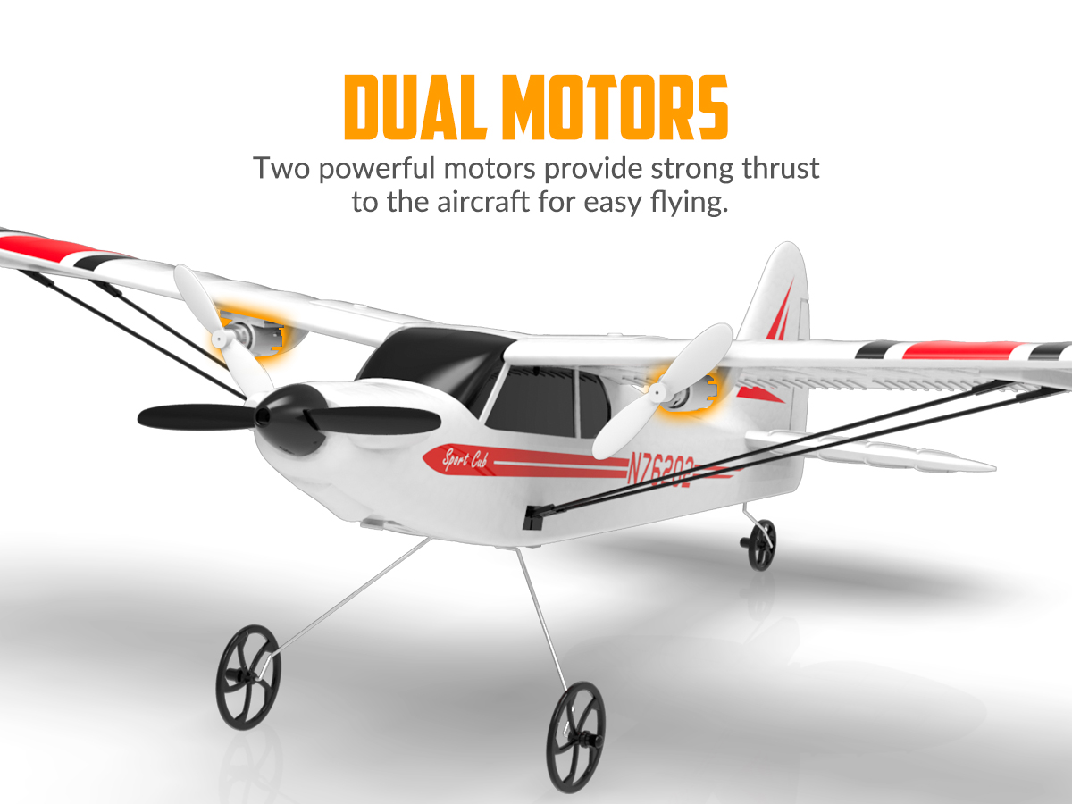 VOLANTEXRC RC Airplane Control 2.4Ghz 2CH 400mm Wingspan Fixed Wing EPP ...