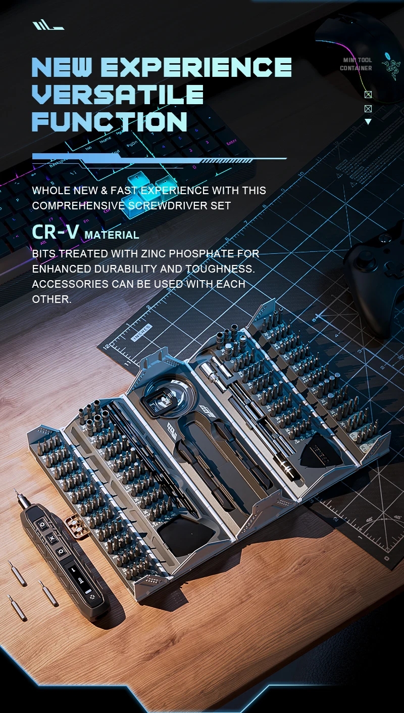 Jakemy JM-8193 180 IN 1 Precision ชุดไขควงไฟฟ้าไร้สาย Magnetic Bits ...