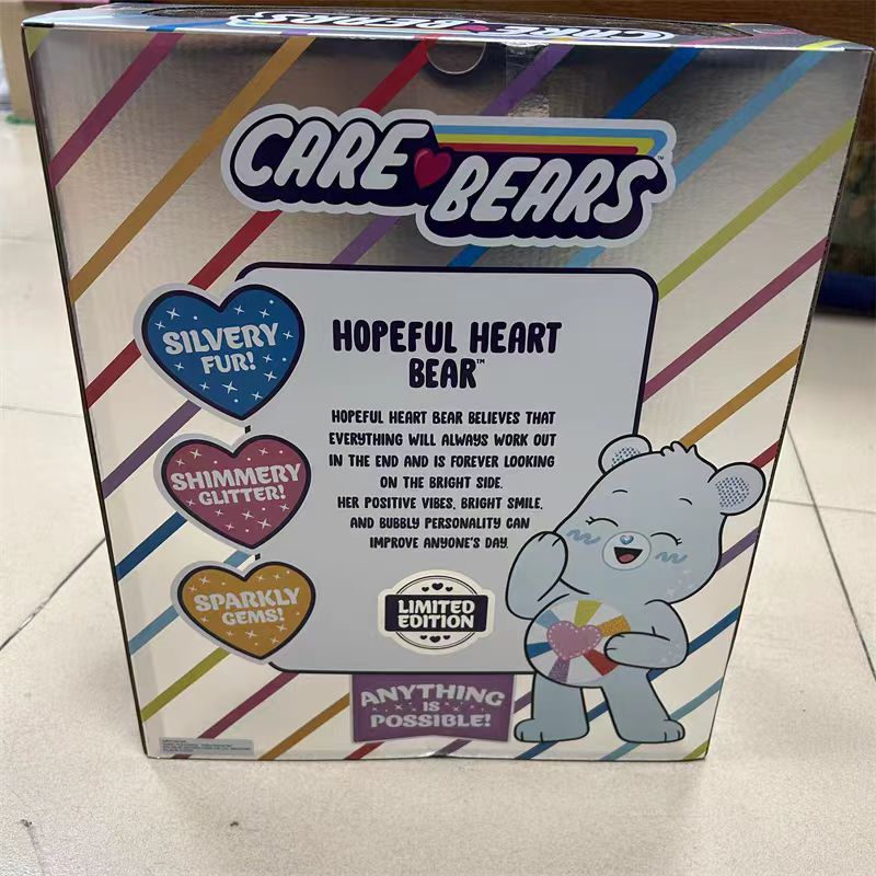 Care Bears 14" Hopeful Heart Bear และ 5" Collectible Hopeful Heart Bear ...