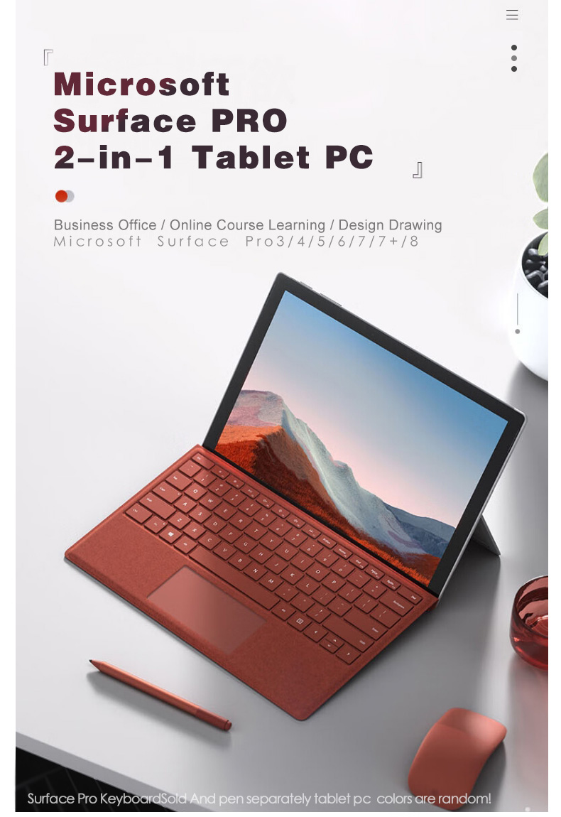 Microsoft Surface Pro6 Pro7Pro7+Pro8 Pro5 แล็ปท็อป 2 in 1 4G/8G/16GRAM 128G/256GB/512G SSD ...