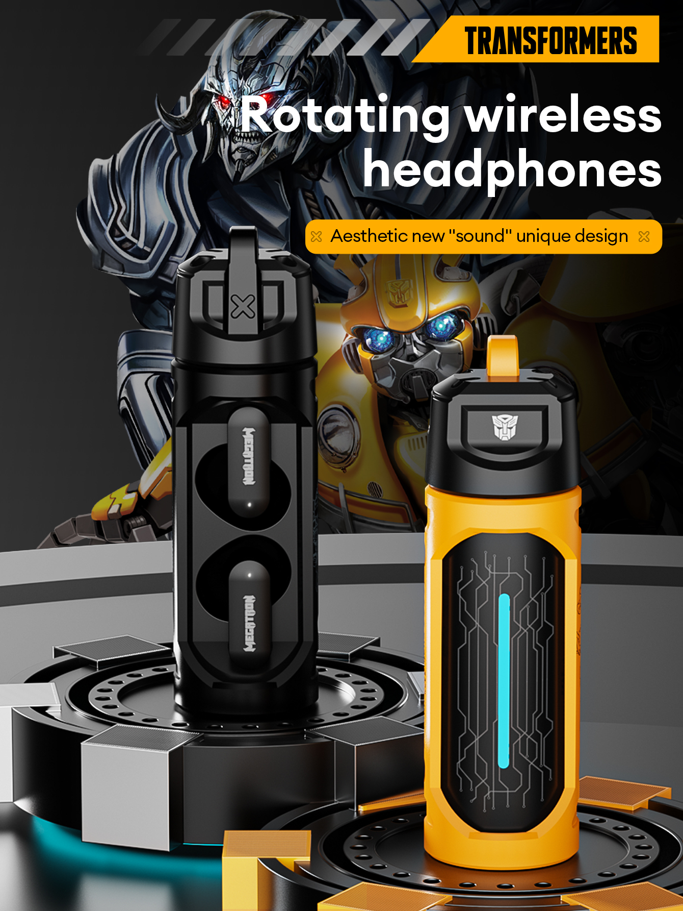 Transformers TF-T11 TWS หูฟังไร้สาย HD เอฟเฟคเสียงสมจริง ความล่าช้าต่ํามาก สวมใส่สบาย สําหรับ ...