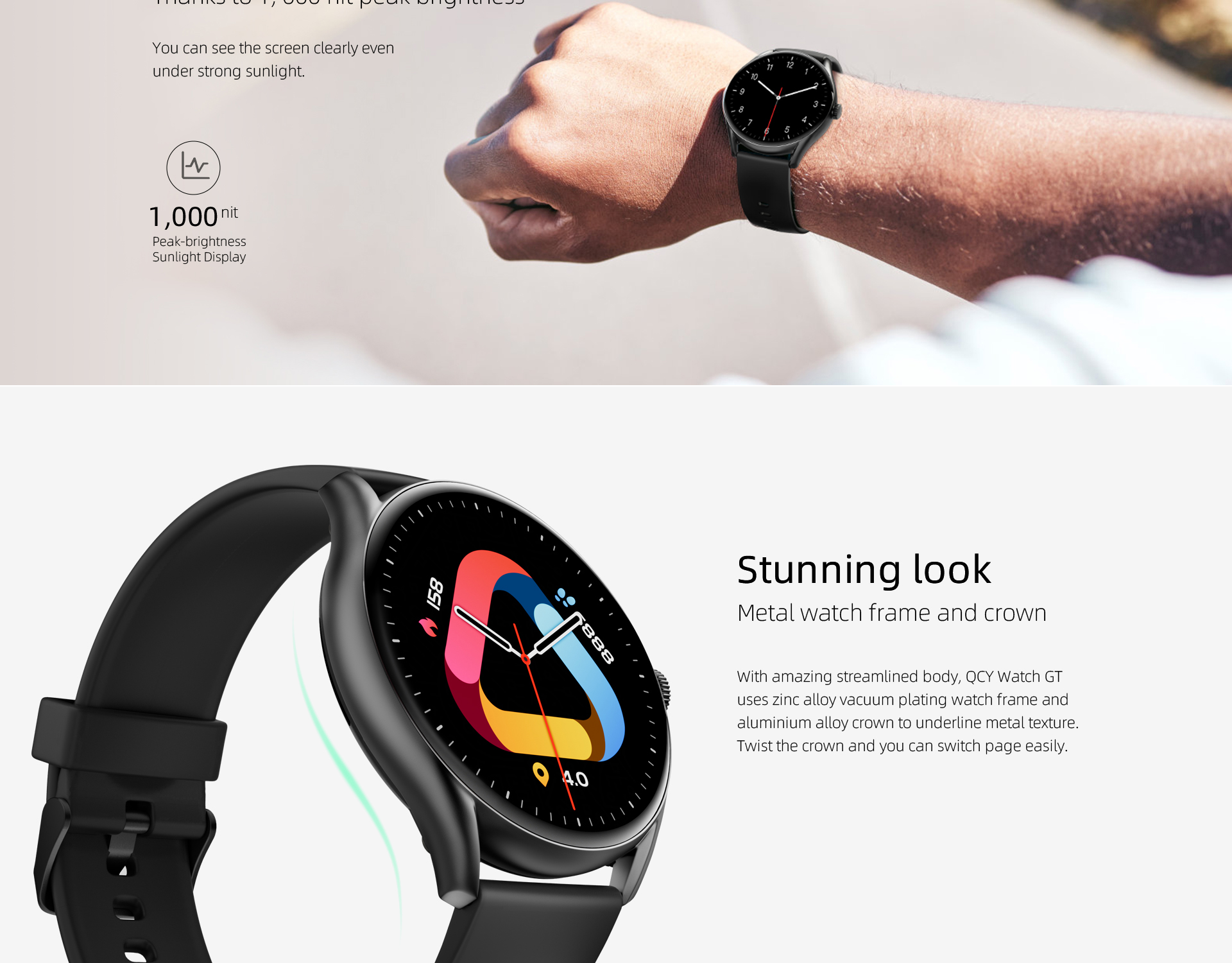 Qcy GT/S8 นาฬิกาข้อมือสมาร์ทวอทช์ หน้าจอ AMOLED 1.43 นิ้ว เชื่อมต่อบลูทูธ เหมาะกับการเล่นกีฬา ...