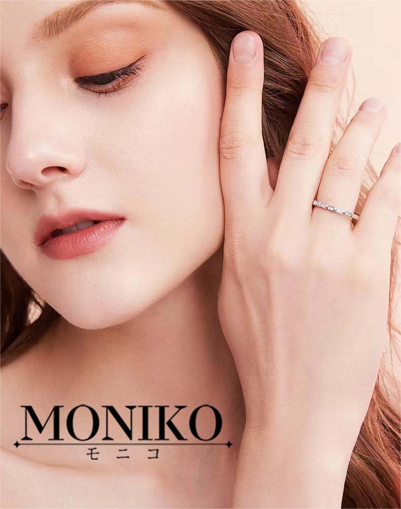 Moniko แหวนเงินแท้ S925 ประดับเพทาย แบบเปิด เหมาะกับคู่รัก | Shopee Thailand
