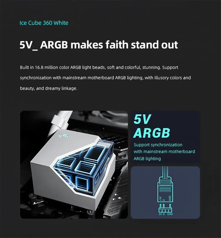 Deepcool LT720 พัดลมระบายความร้อน CPU 360 มม. ARGB 120 มม. สําหรับ LGA1700 2011 115x AM4 AM5 ...