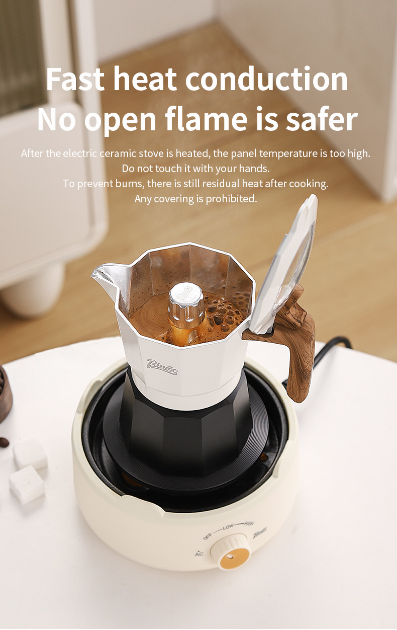 Bincoo กาแฟ Moka หม้อเตาทําความร้อนเซรามิคฐานความร้อนต้มชาเตา Mocha หม้อพิเศษ 220V | Shopee Thailand