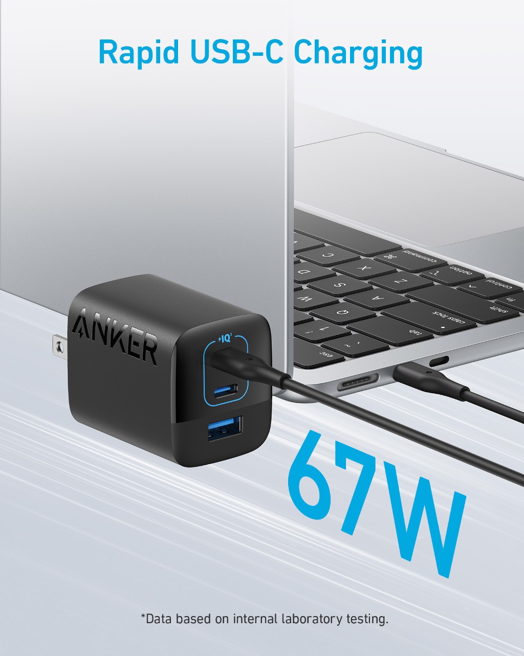 Anker เครื่องชาร์จ Anker 336, ปลั๊ก USB-C 67W, ที่ชาร์จเร็วแบบพับได้ | Shopee Thailand