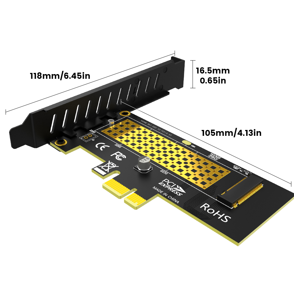 Jeyi Adapter sk4 3.0 x4 การ์ดอะแดปเตอร์ M.2 NVME SSD เป็น PCIE 4.0 X1 ...