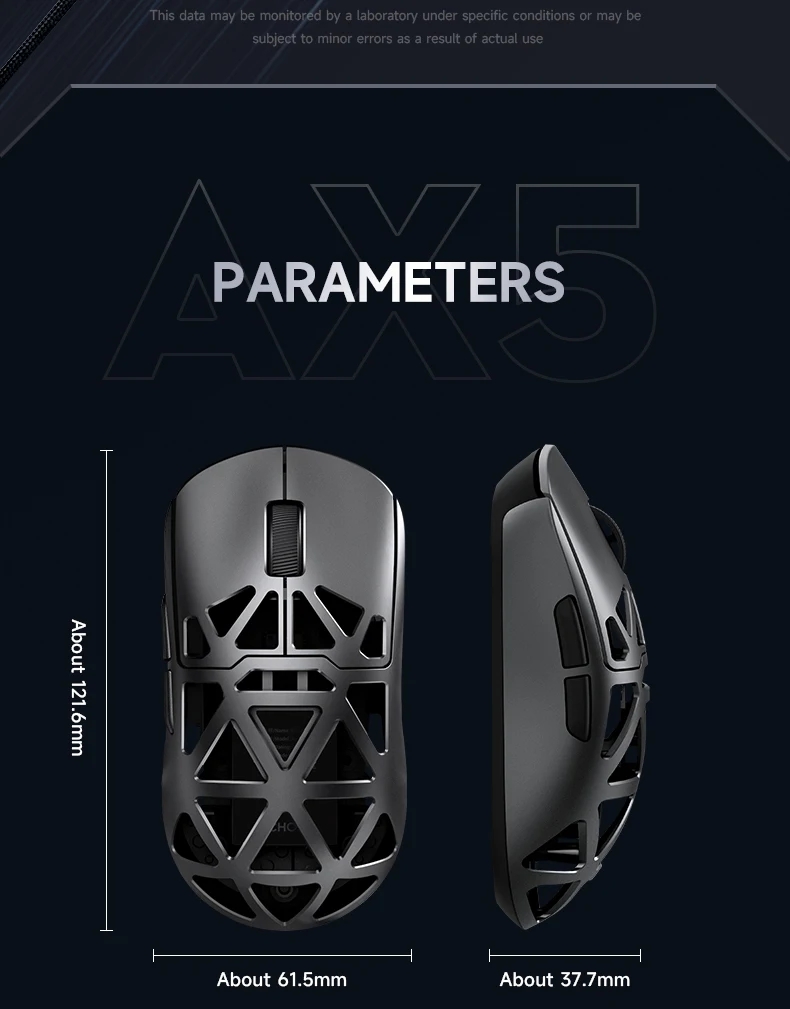 Mchose AX5 เมาส์เกมมิ่งไร้สาย เซนเซอร์แมกนีเซียมอัลลอย Paw3395 ชิป 52840 8K สามโหมด Fps 49 กรัม ...