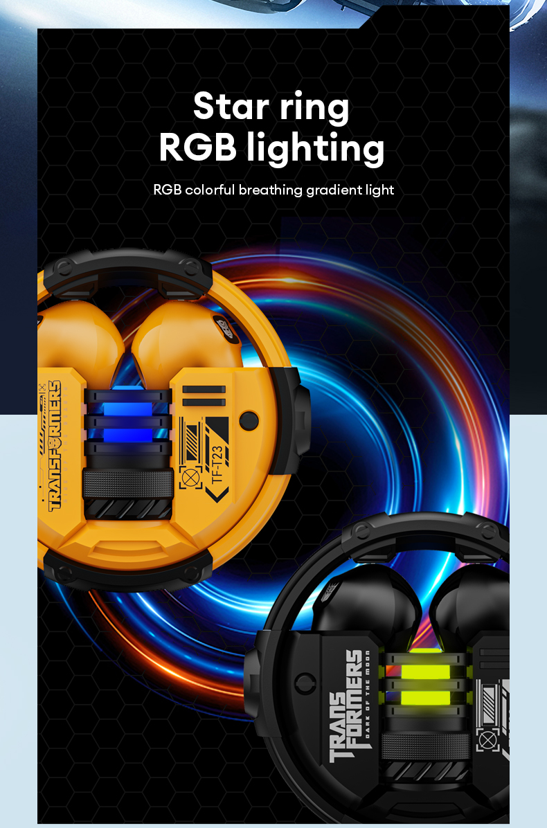 Transformers TF-T23 หูฟังบลูทูธ 5.4 เอฟเฟคไฟ RGB คุณภาพเสียง HIFI ...