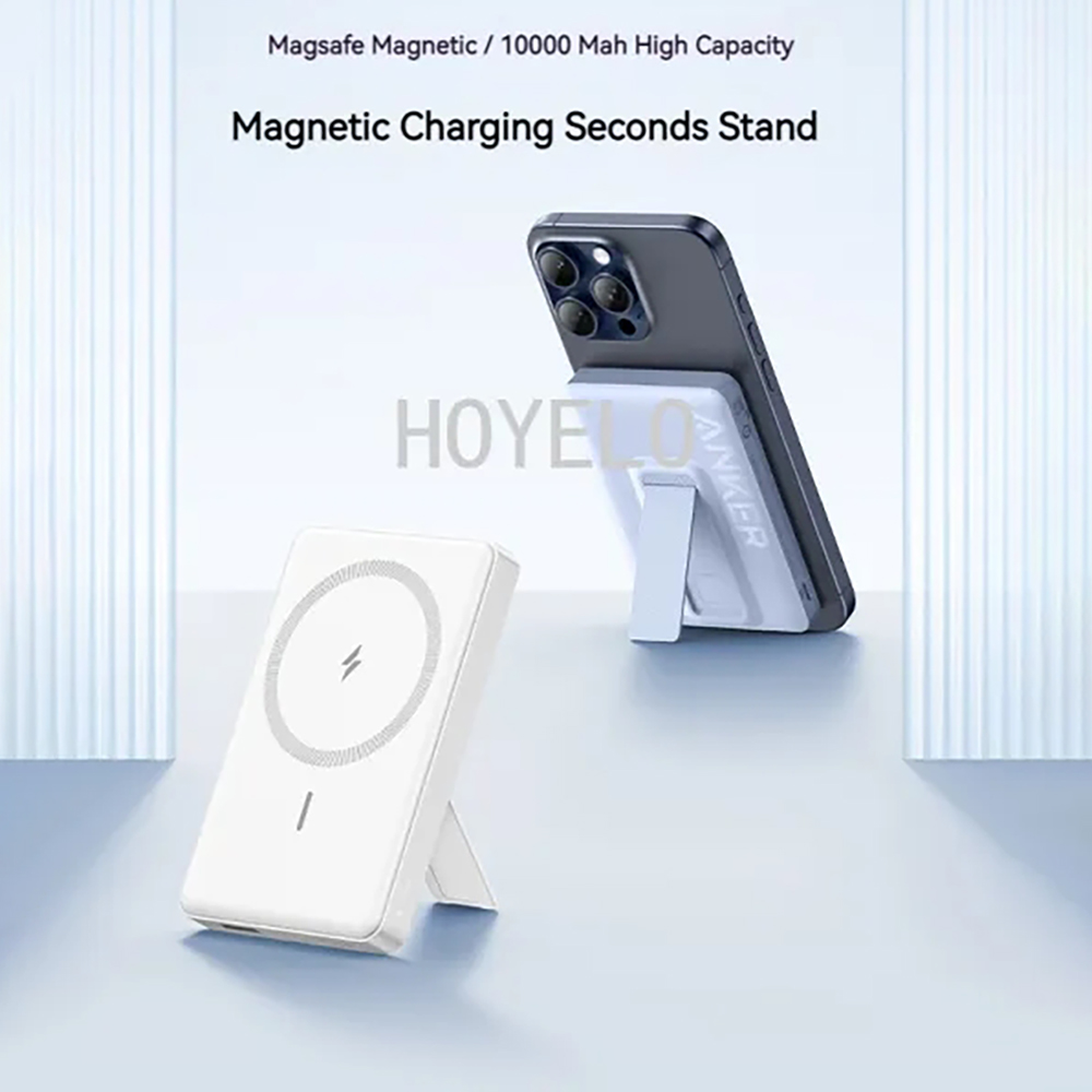Anker A1652 2-in 1 พาวเวอร์แบงค์ ที่ชาร์จแม่เหล็กไร้สาย 10000mah (MagGo ...
